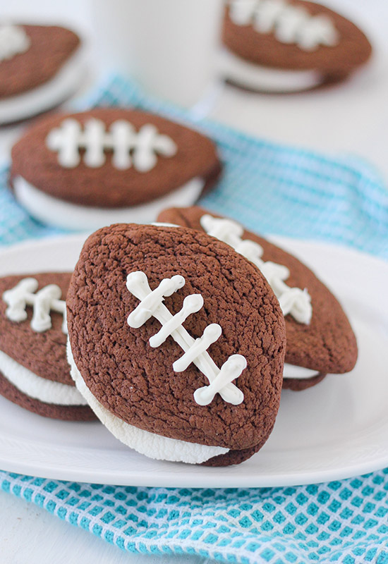 Football Whoopie Pies | Campfire Marshmallows