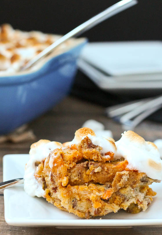 Sweet Potato Bread Pudding | Campfire Marshmallows