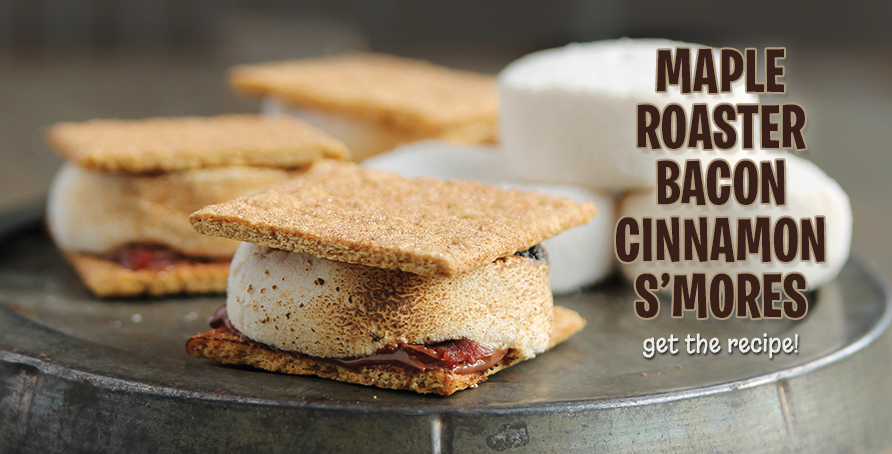 Maple Roaster Bacon S’more | Campfire Marshmallows
