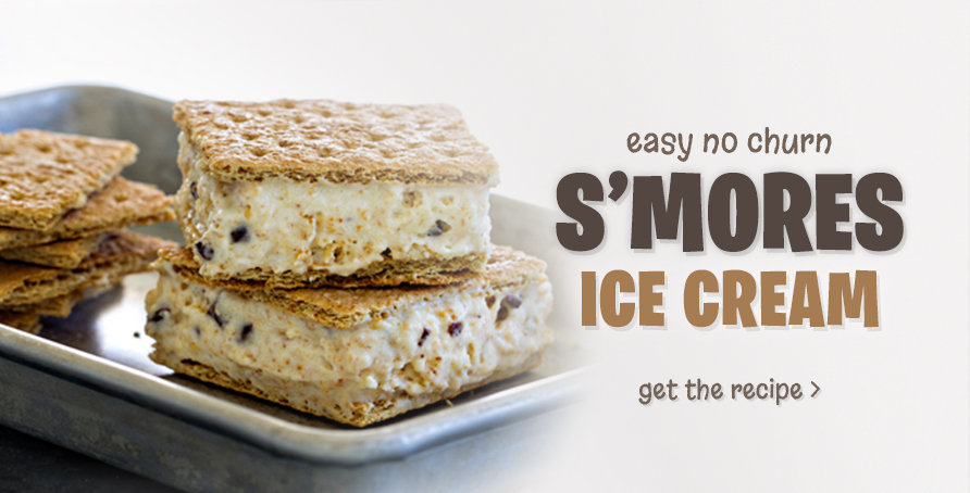 Homemade no churn s’mores ice cream | Campfire Marshmallows