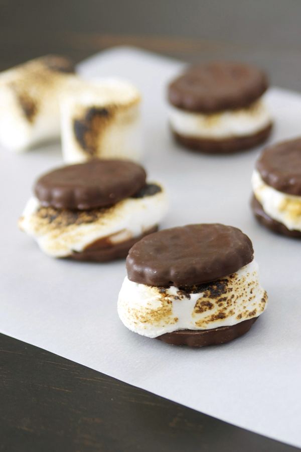 Mint Chocolate Cookie S’more | Campfire Marshmallows